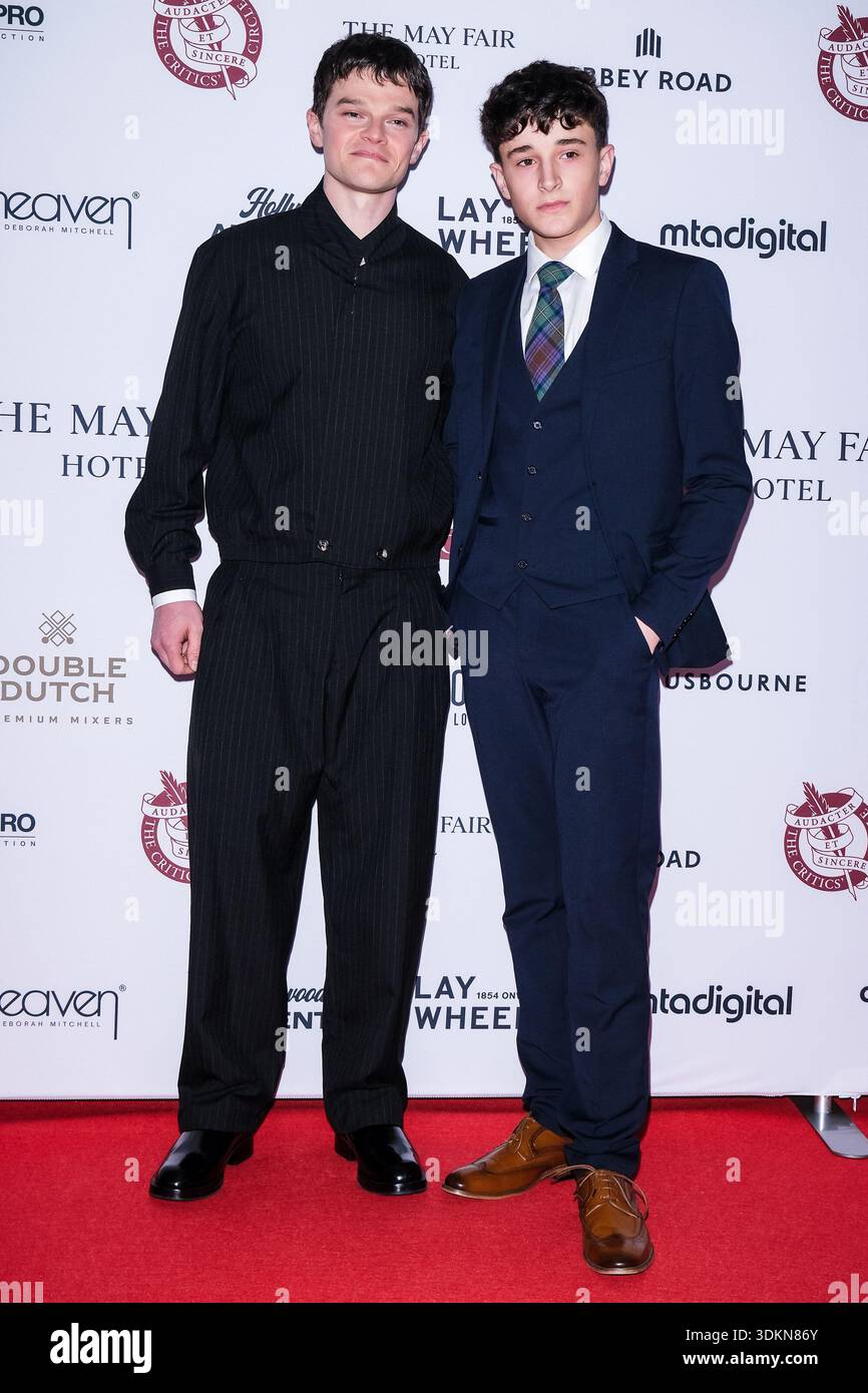 London, UK. 1 February 2026. Robert Aramayo and Scott Ellis Watson ...