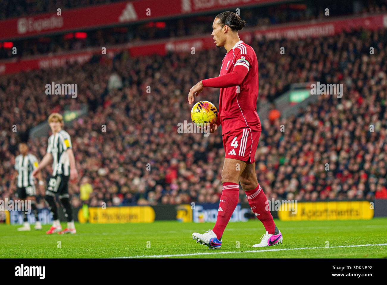 Liverpool's Virgil van Dijk is seen during the Premier League match ...