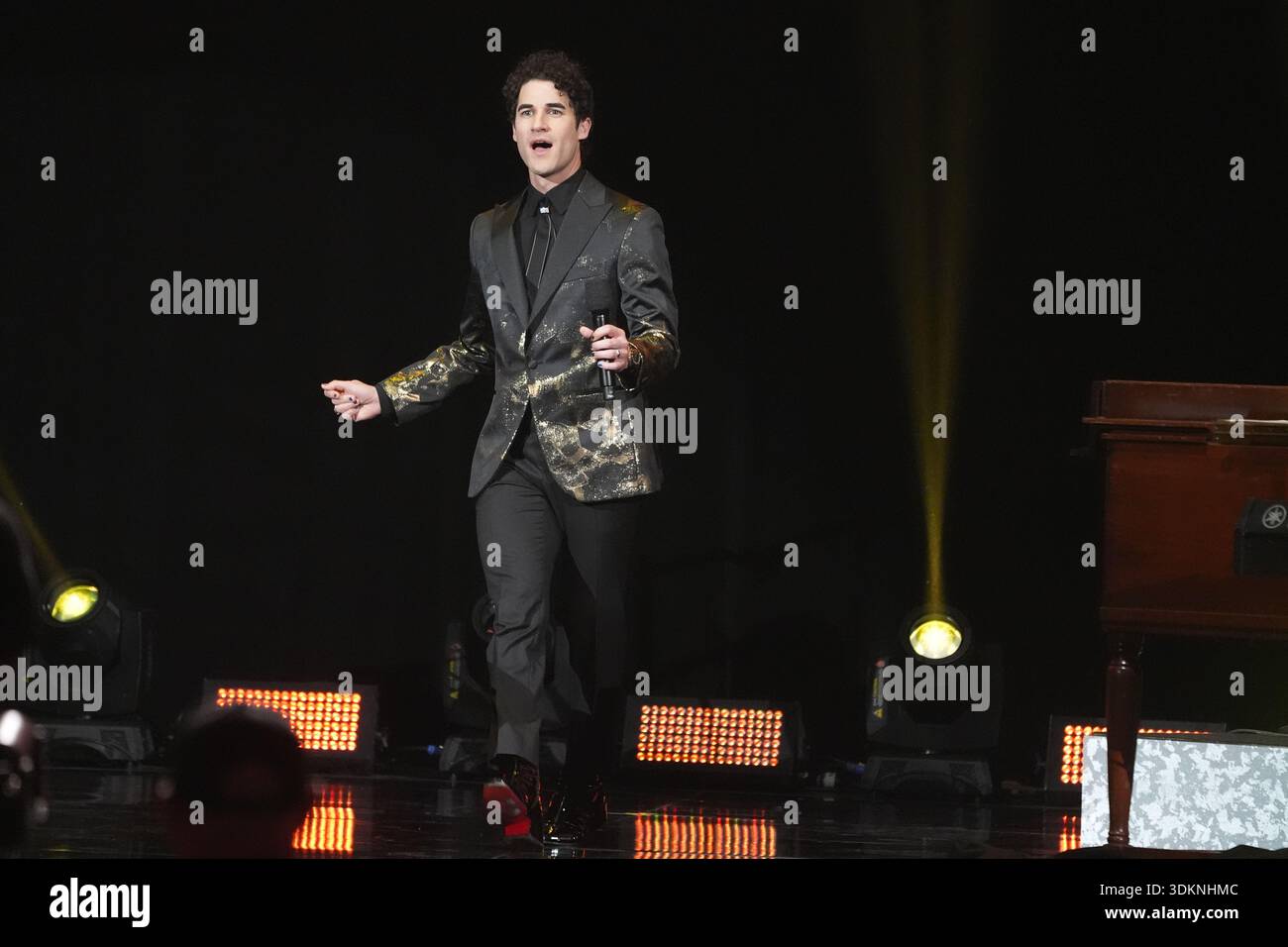 Host Darren Criss appears during the 68th annual Grammy Awards on ...