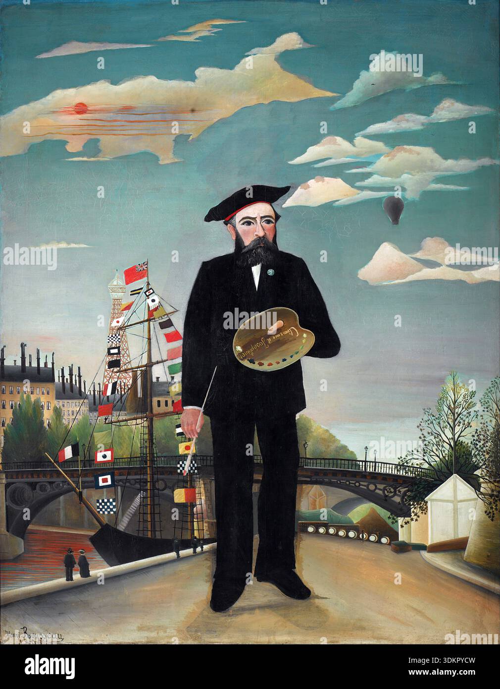 Self Portrait, 1890, National Gallery Prague Henri Rousseau Stock Photo ...