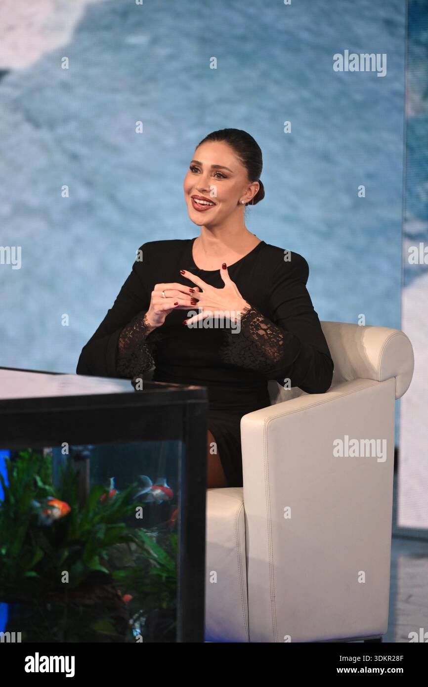 Milan, TV show "Che Tempo Che Fa" - Nove. Pictured: Belen Rodriguez ...