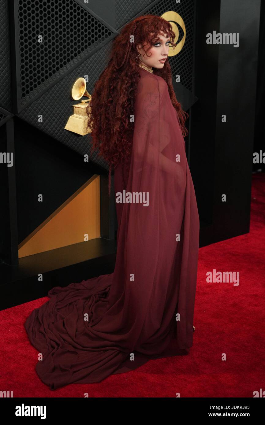 Chappell Roan arrives at the 68th annual Grammy Awards on Sunday, Feb ...