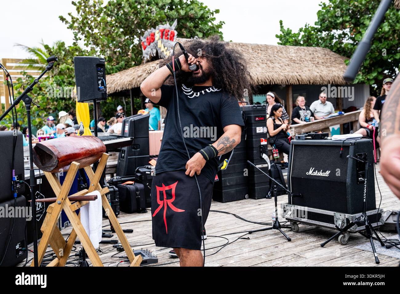 Filiva'a James of Shepherds Reign performs during the ShipRocked cruise ...