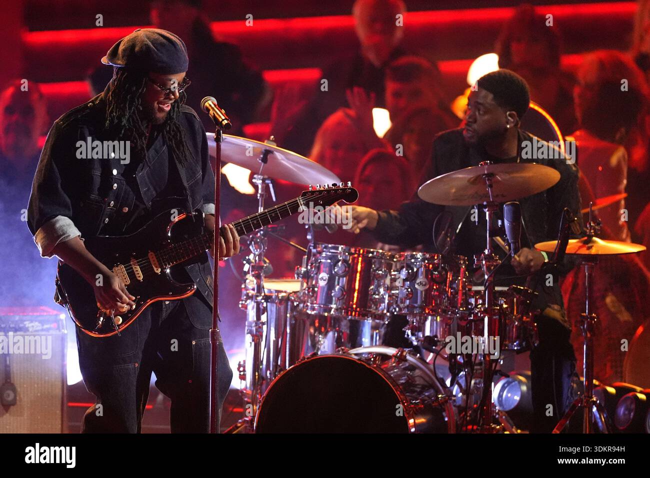 Leon Thomas performs "Mutt" during the 68th annual Grammy Awards on ...