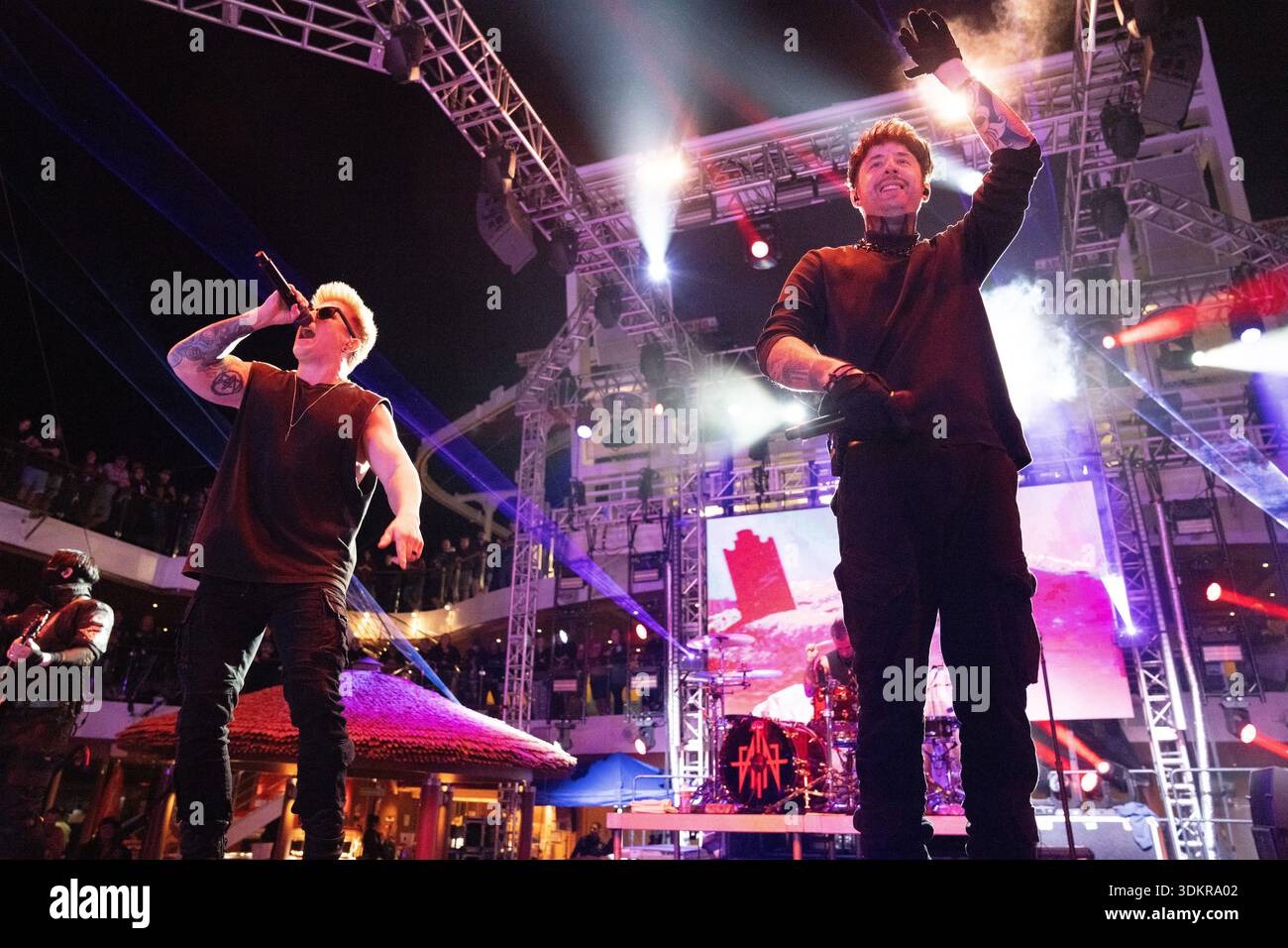 Danny Case, left, and Matt Brandyberry of From Ashes to New perform ...