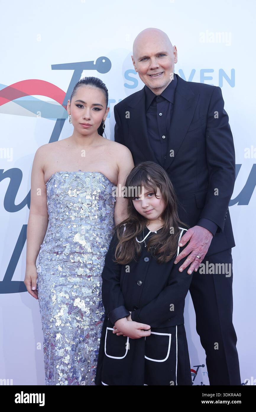 Billy Corgan, Chloe Mendel Corgan, Philomena Clementine attend the 7th ...