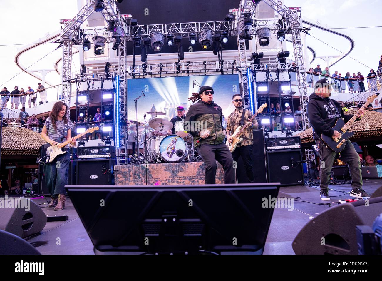 Emi Grace, from left, Sonny Sandoval, Jorel Decker, and Marcos Curiel ...
