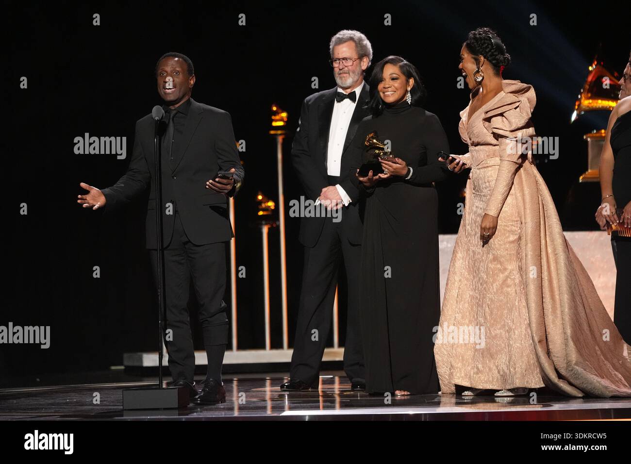 Kwame Ryan, from left, Blanton Alspaugh, Janai Brugger, and J'Nai ...
