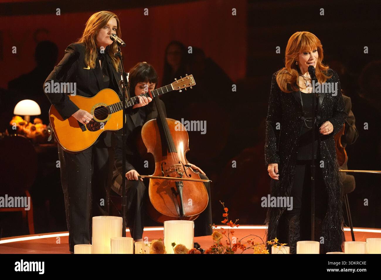 Brandy Clark, left, and Reba McEntire perform "Trailblazer" during the ...