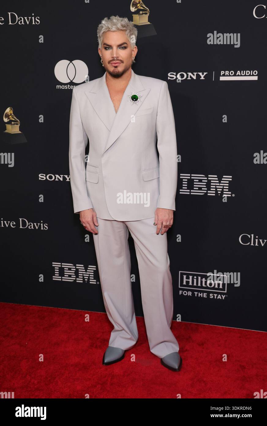 LOS ANGELES, CALIFORNIA - JANUARY 31 Adam Lambert at The GRAMMY Salute ...