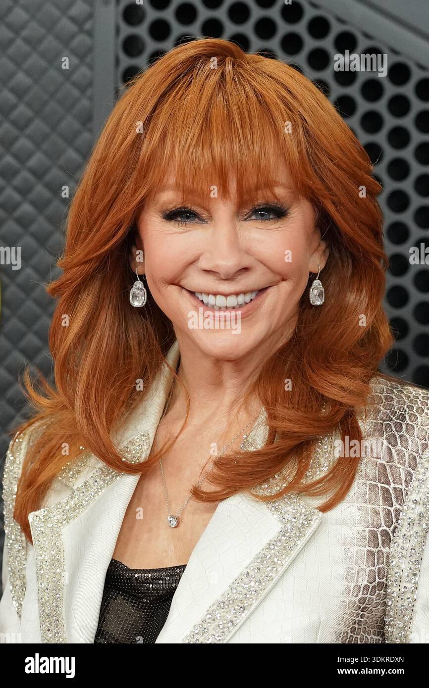 Reba McEntirearrives at the 68th annual Grammy Awards on Sunday, Feb. 1 ...