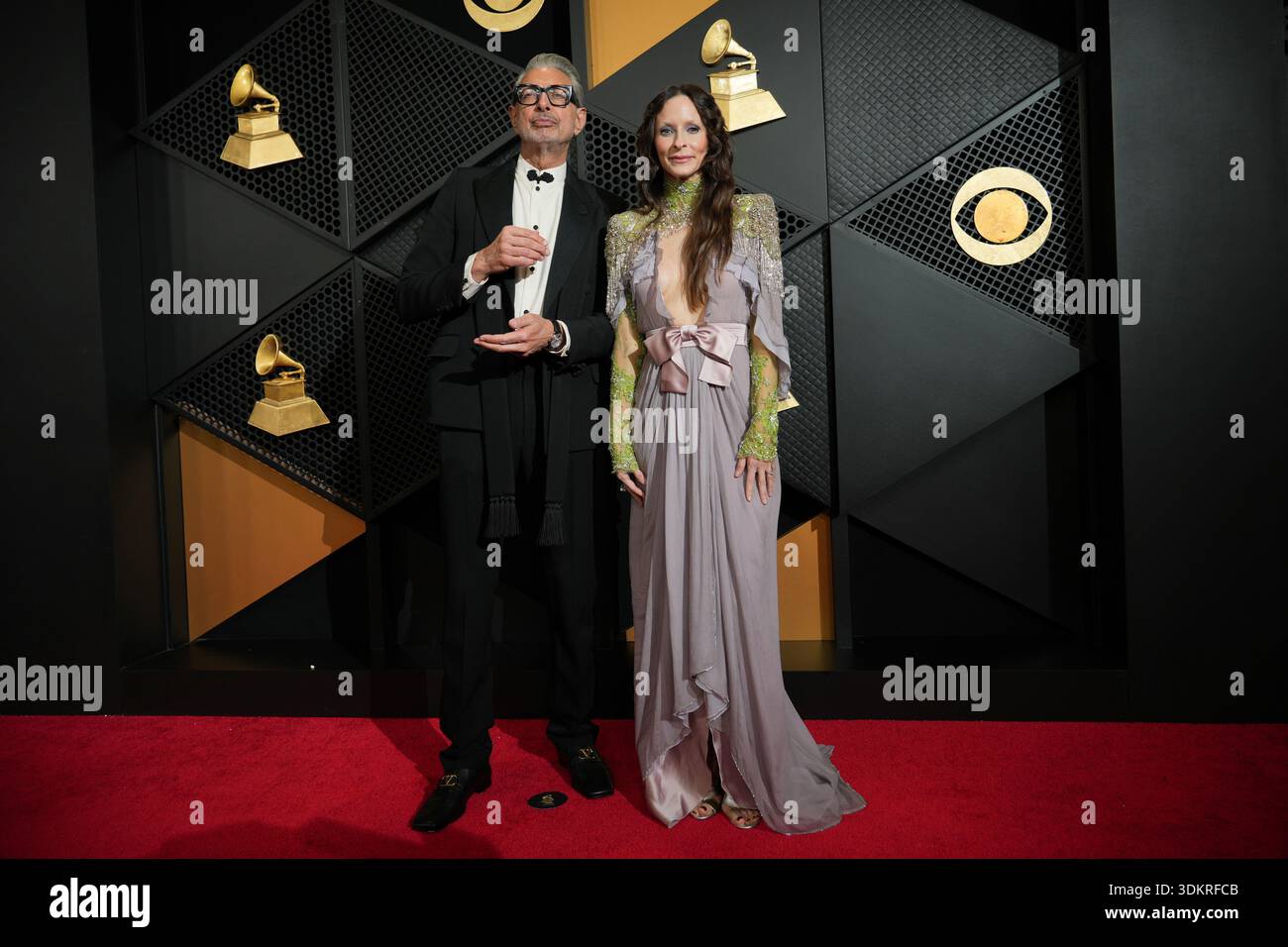 Jeff Goldblum, left, and Emilie Livingston arrive at the 68th annual ...