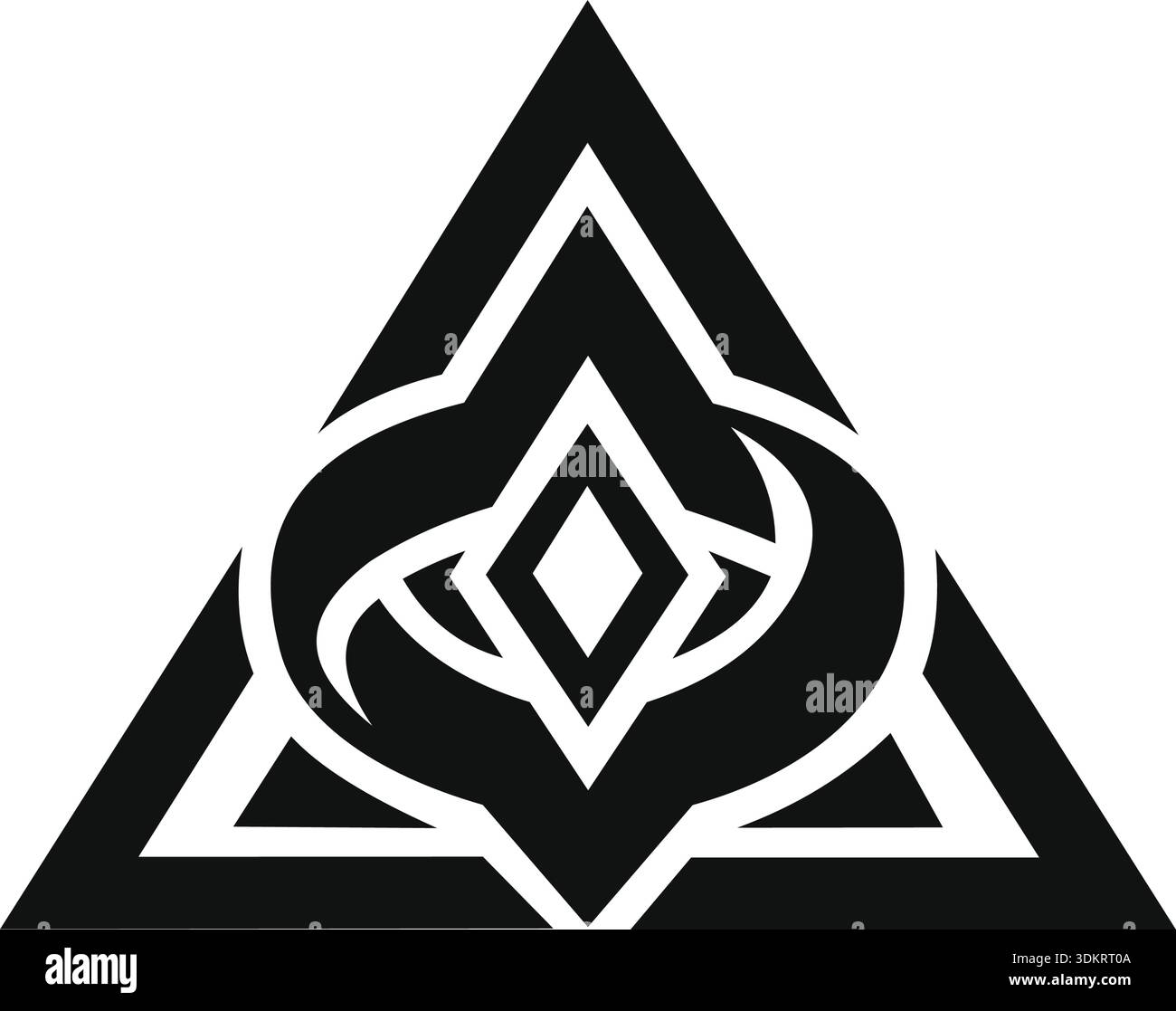 Minimalist Tech Triangle Vector Logo — Abstract Digital Symbol for ...