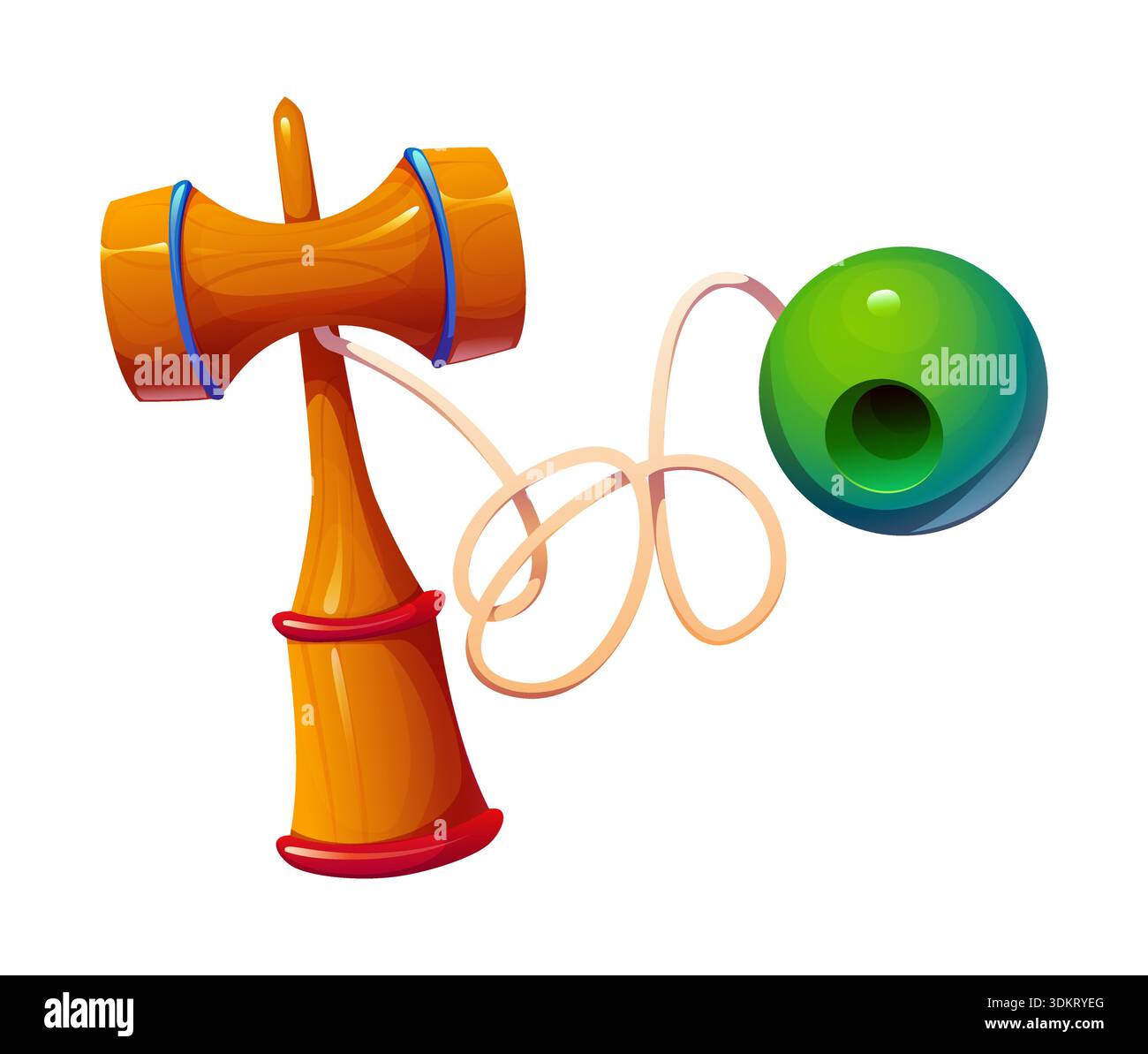 Traditional Japanese kendama toy for balance skill Stock Vector Image ...