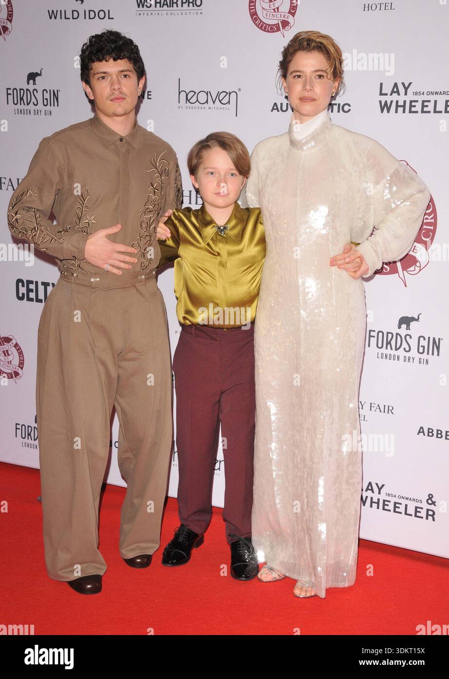 London, UK. 01st Feb, 2026. Noah Jupe, Jacobi Jupe and Jessie Buckley ...