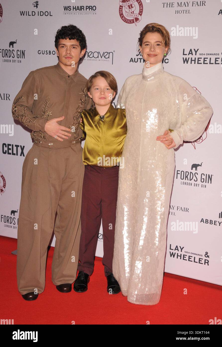 Noah Jupe, Jacobi Jupe and Jessie Buckley at the London Critics' Circle ...
