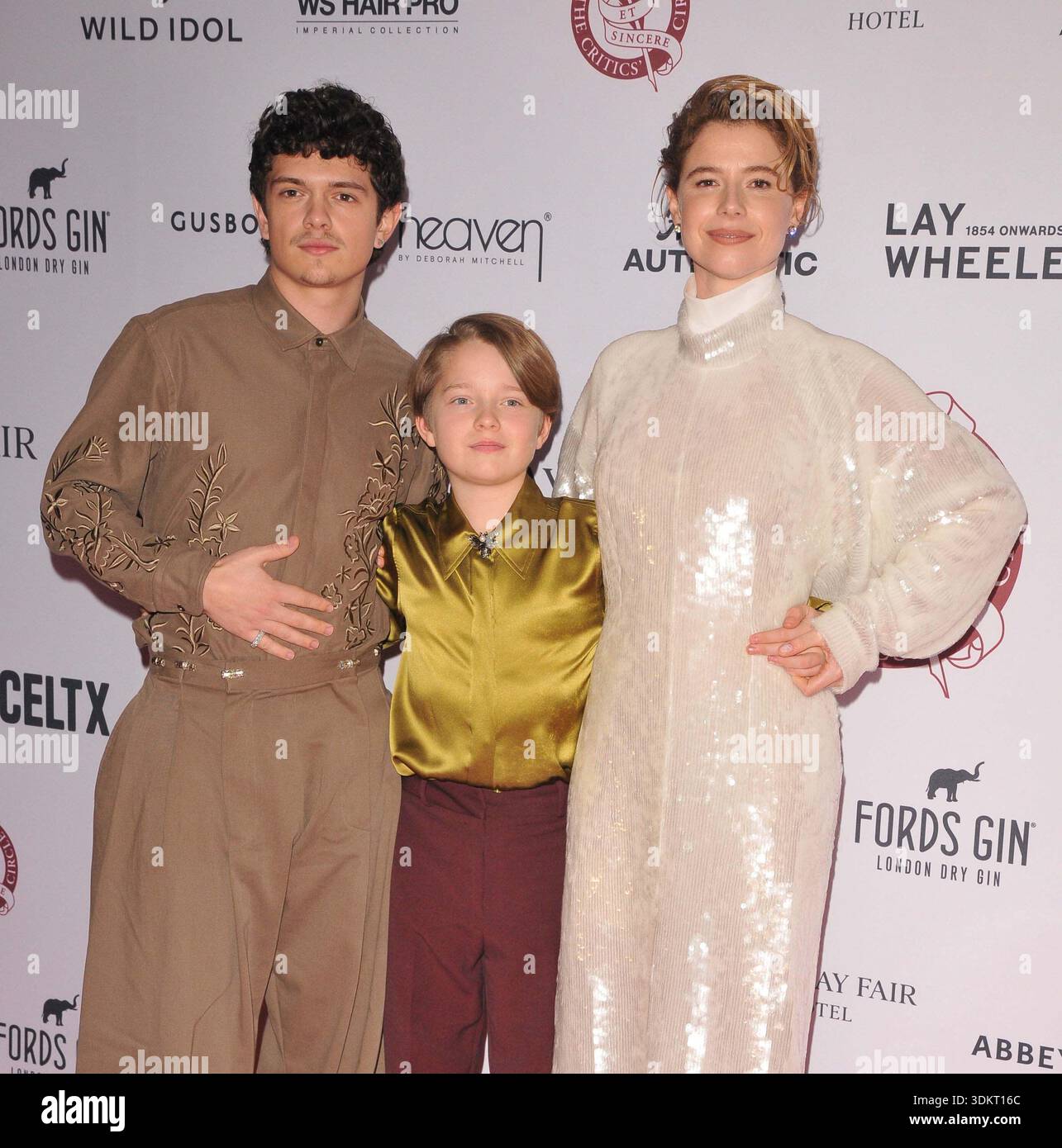 Noah Jupe, Jacobi Jupe and Jessie Buckley at the London Critics' Circle ...