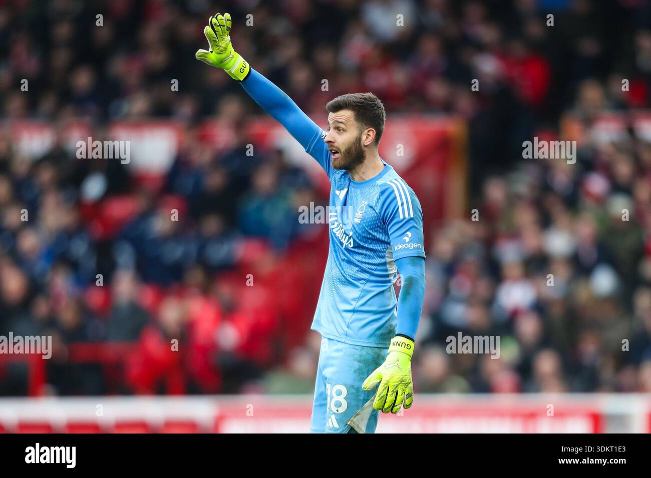 Nottingham Forest Goal Keeper Angus Gunn during the Premier League ...