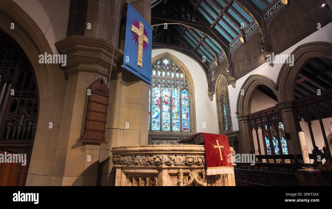 interior of St Michael & All Angels Church, Haworth, Church St, Haworth ...