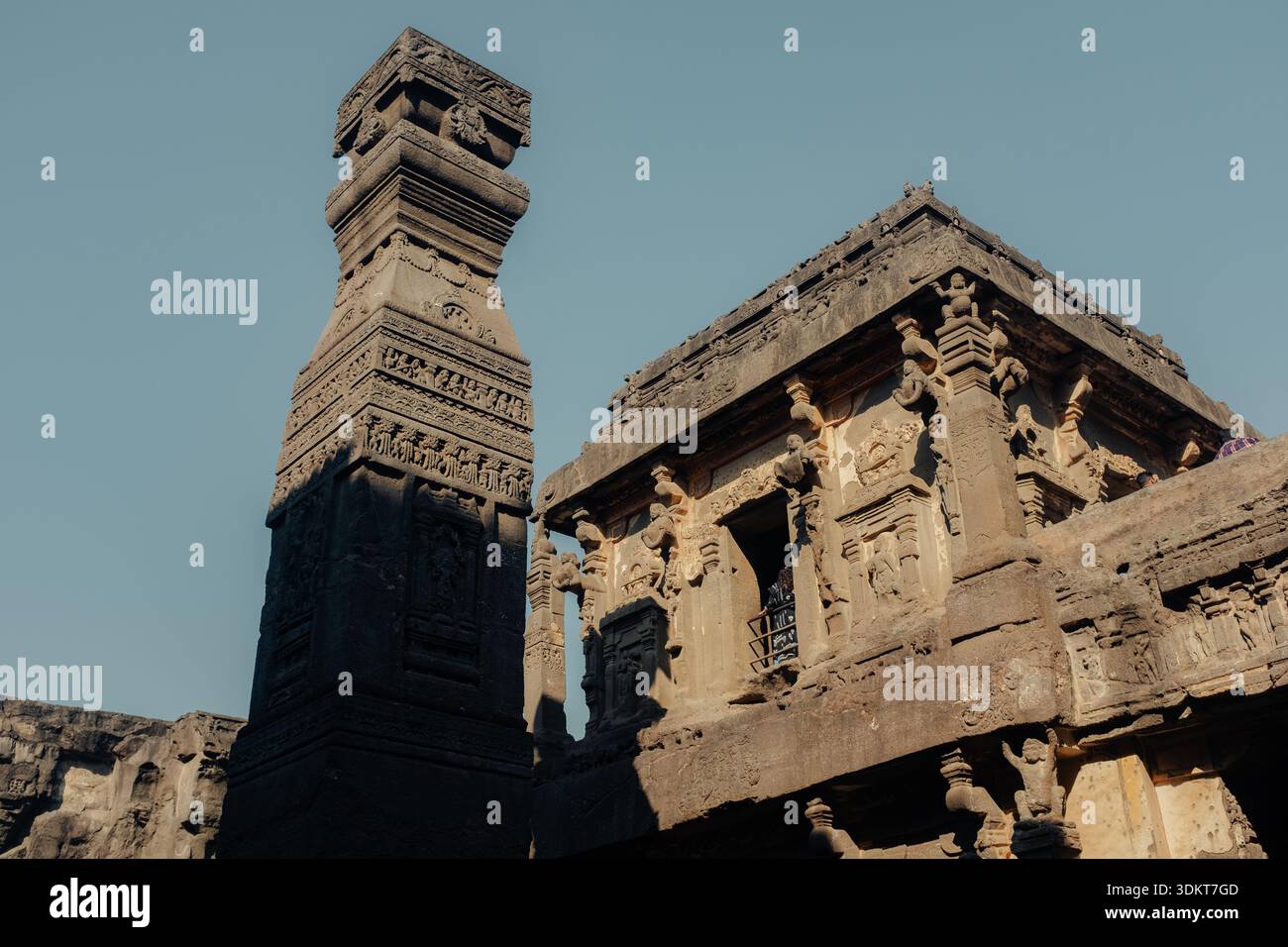 Verul, India - 27 December 2025: View of the ancient carved structures ...