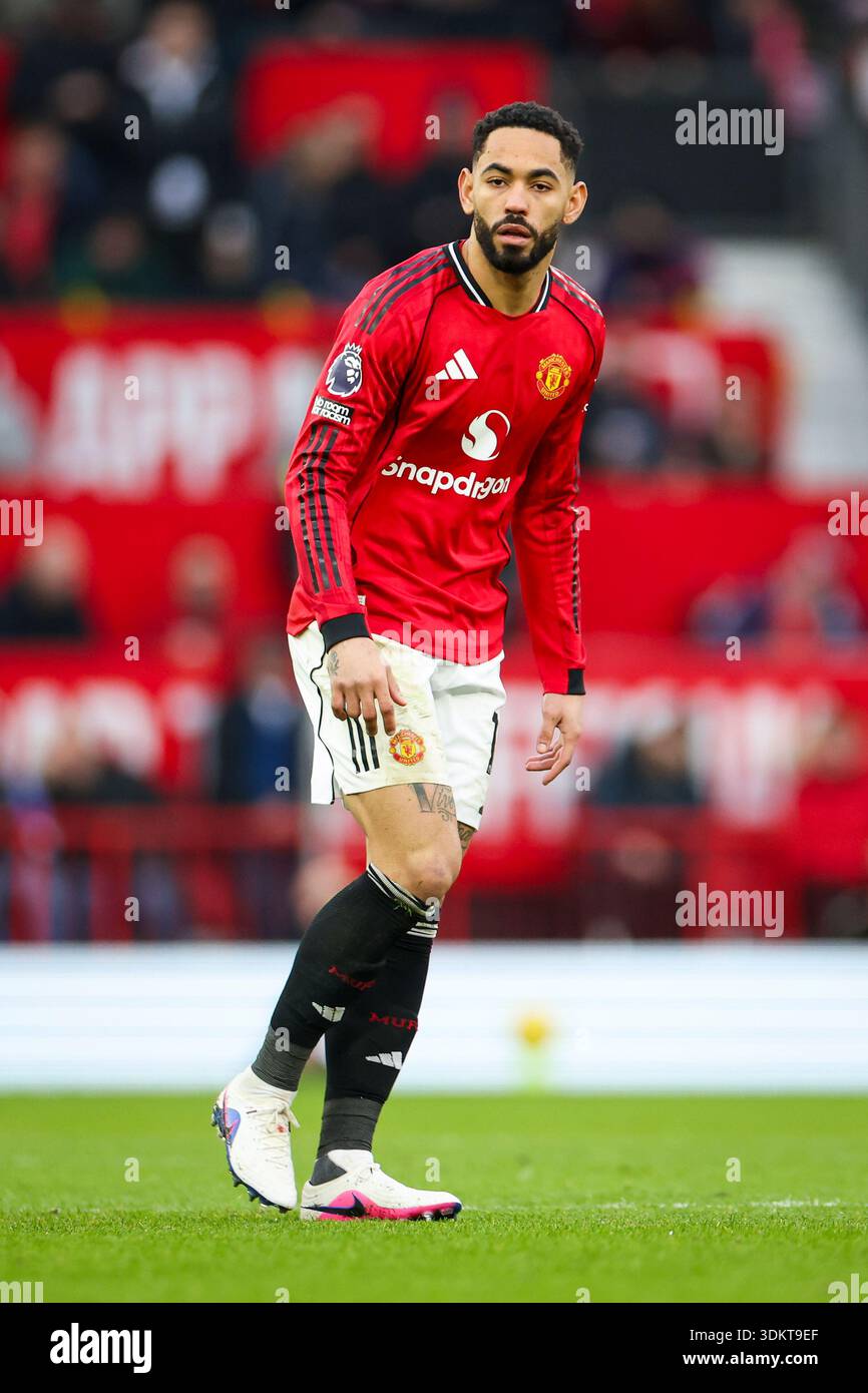 Manchester United forward Matheus Cunha (10) during the Manchester ...