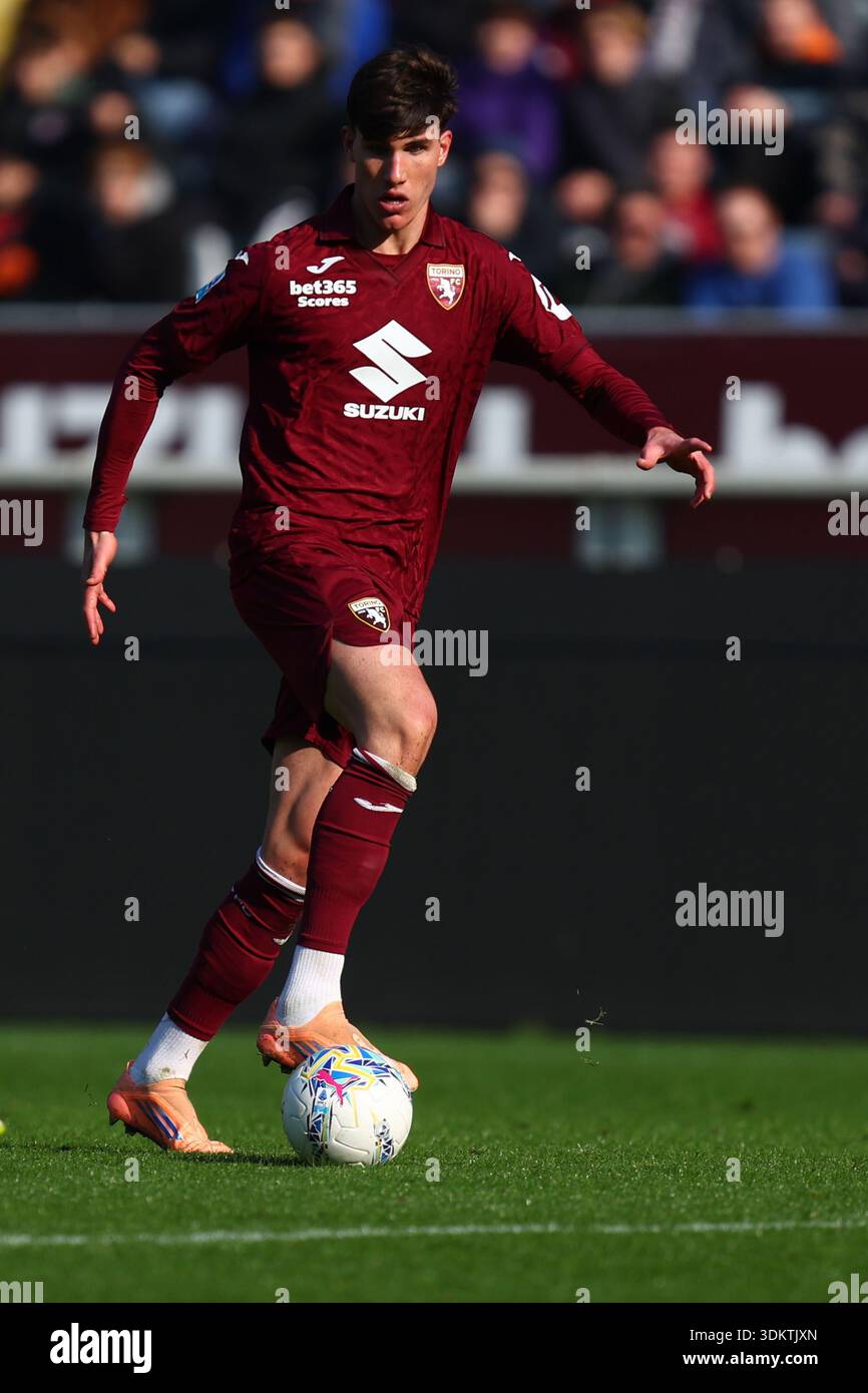 Cesare Casadei of Torino Fc in action during the Serie A match beetween ...