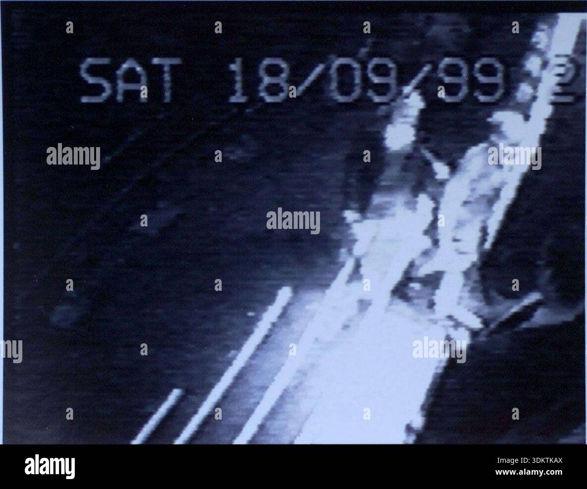 Screen grab taken from CCTV dated 18/09/99 of murder victim Vicky Hall ...