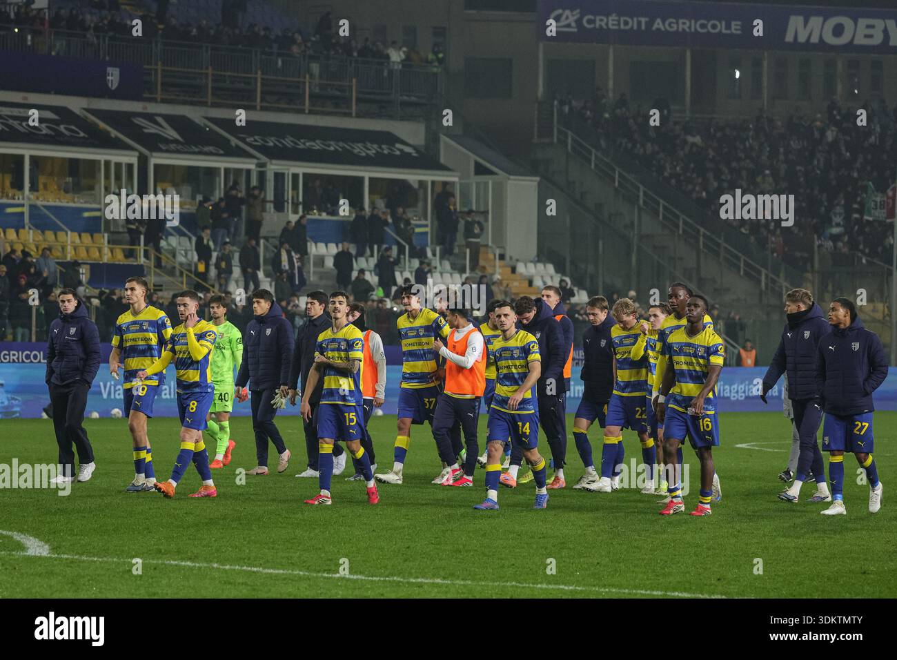 Parma Calcio greets the fans after the match during Parma Calcio vs ...