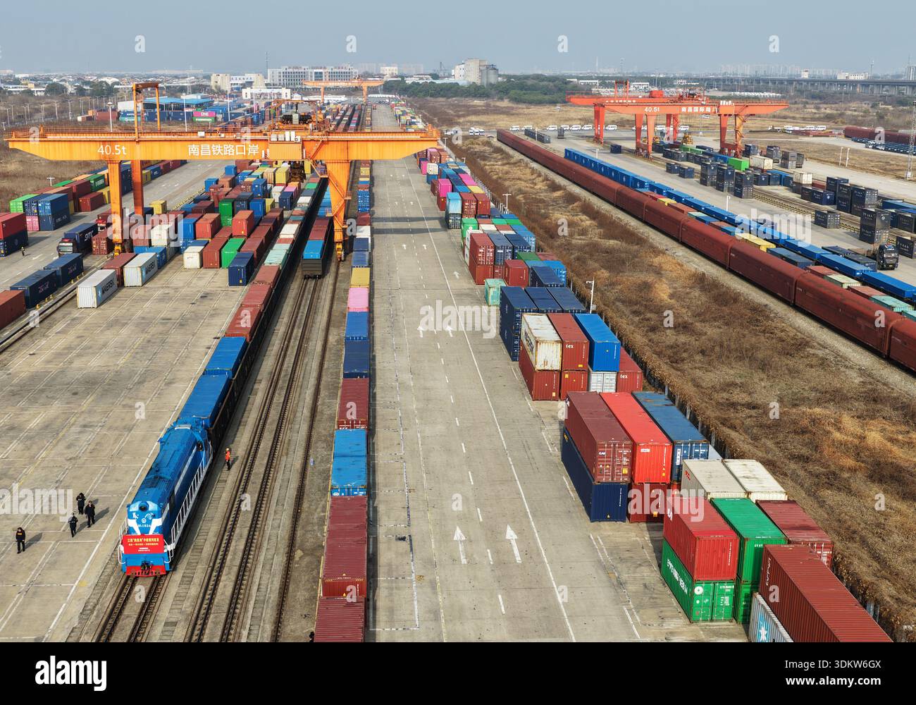 NANCHANG, CHINA - FEBRUARY 2, 2026 - A fully loaded train departs from ...