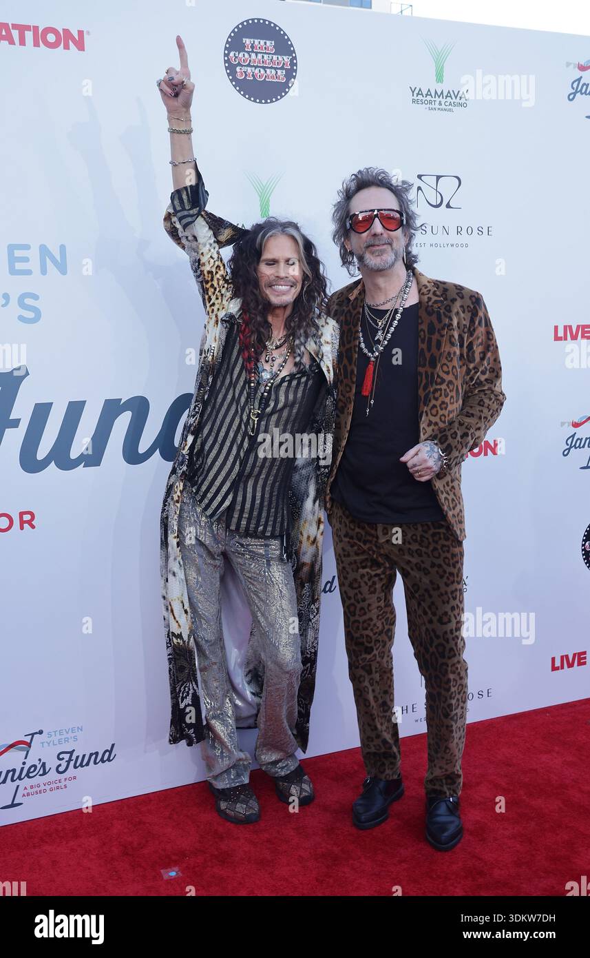 Steven Tyler and Chris Robinson attend the 7th Annual Jam For Janie ...