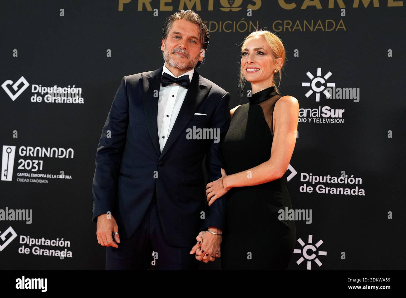 Salva Reina and Kira Miro attend the Carmen Awards 2026 red carpet ...