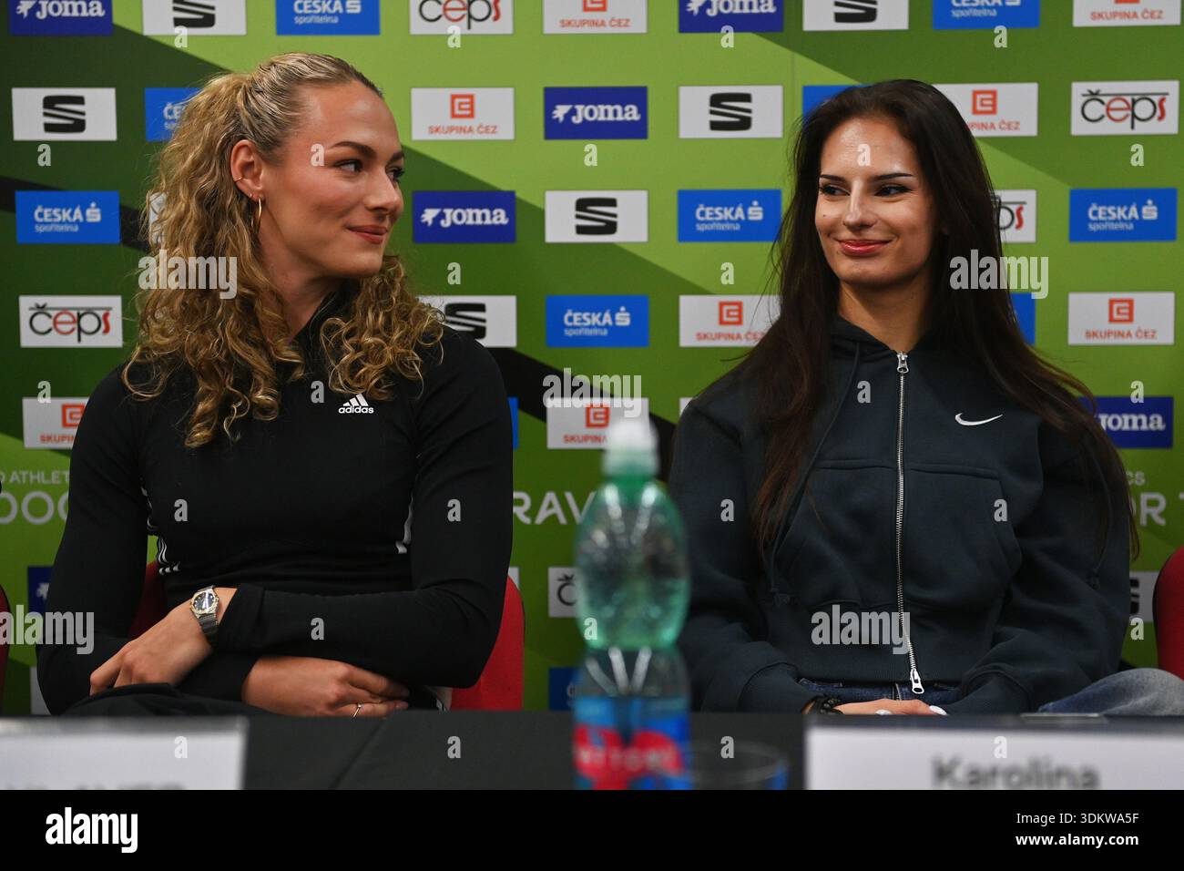 Athletes Lieke Klaver of Netherlands, left, and Karolina Manasova of ...