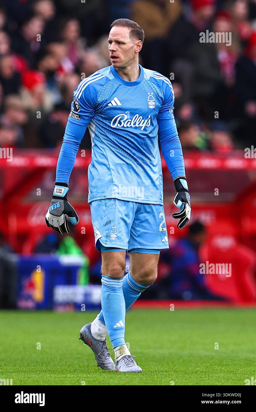 Matz Sels of Nottingham Forest during the Nottingham Forest v Crystal ...