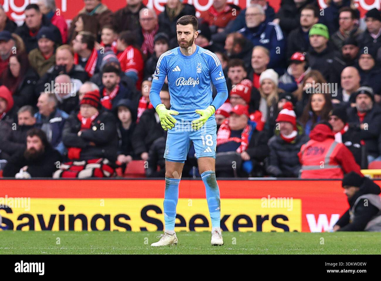 Angus Gunn of Nottingham Forest during the Nottingham Forest v Crystal ...