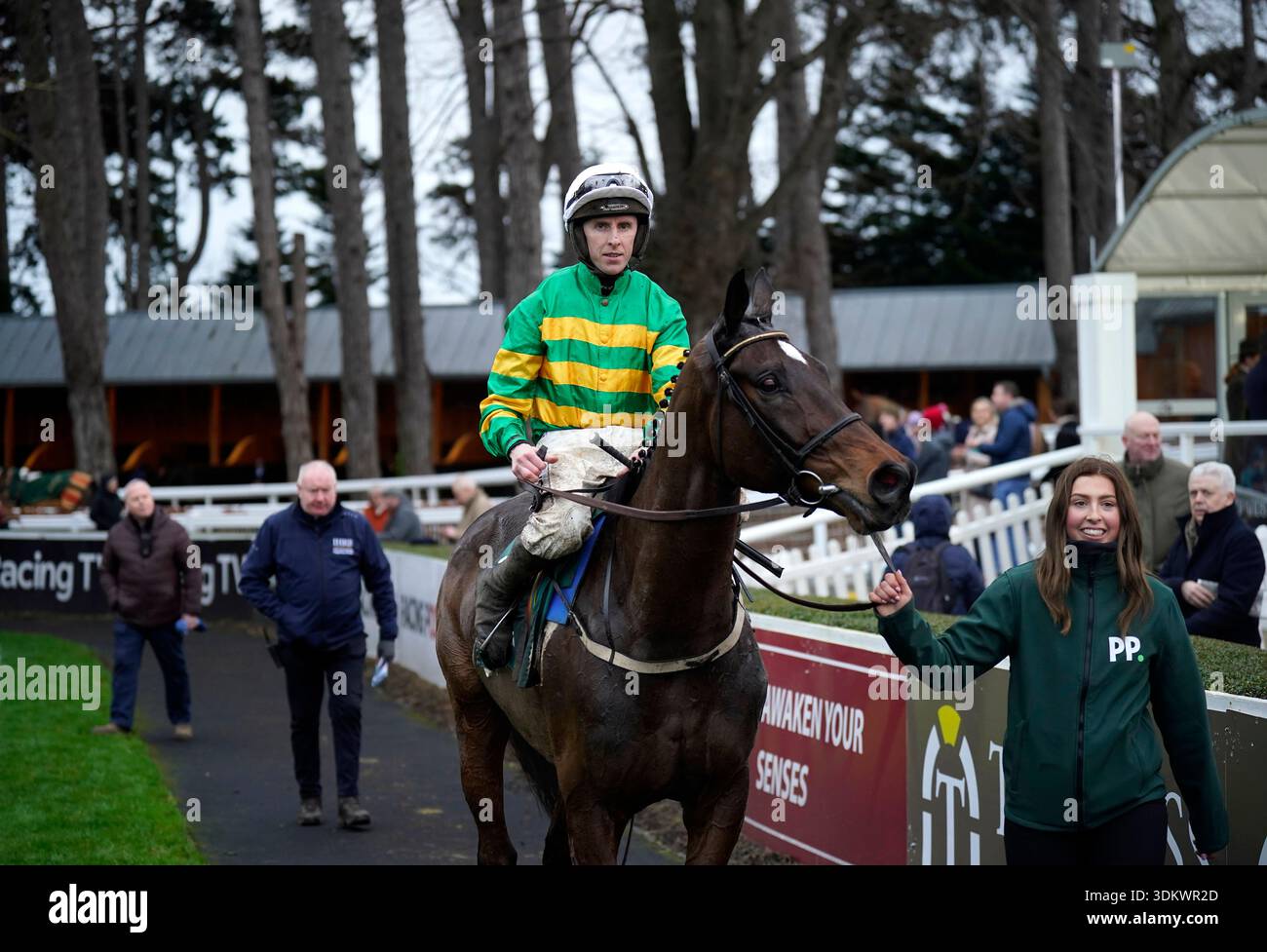 Mark Walsh after winning the Paddy Power Irish Gold Cup Chase with Fact ...