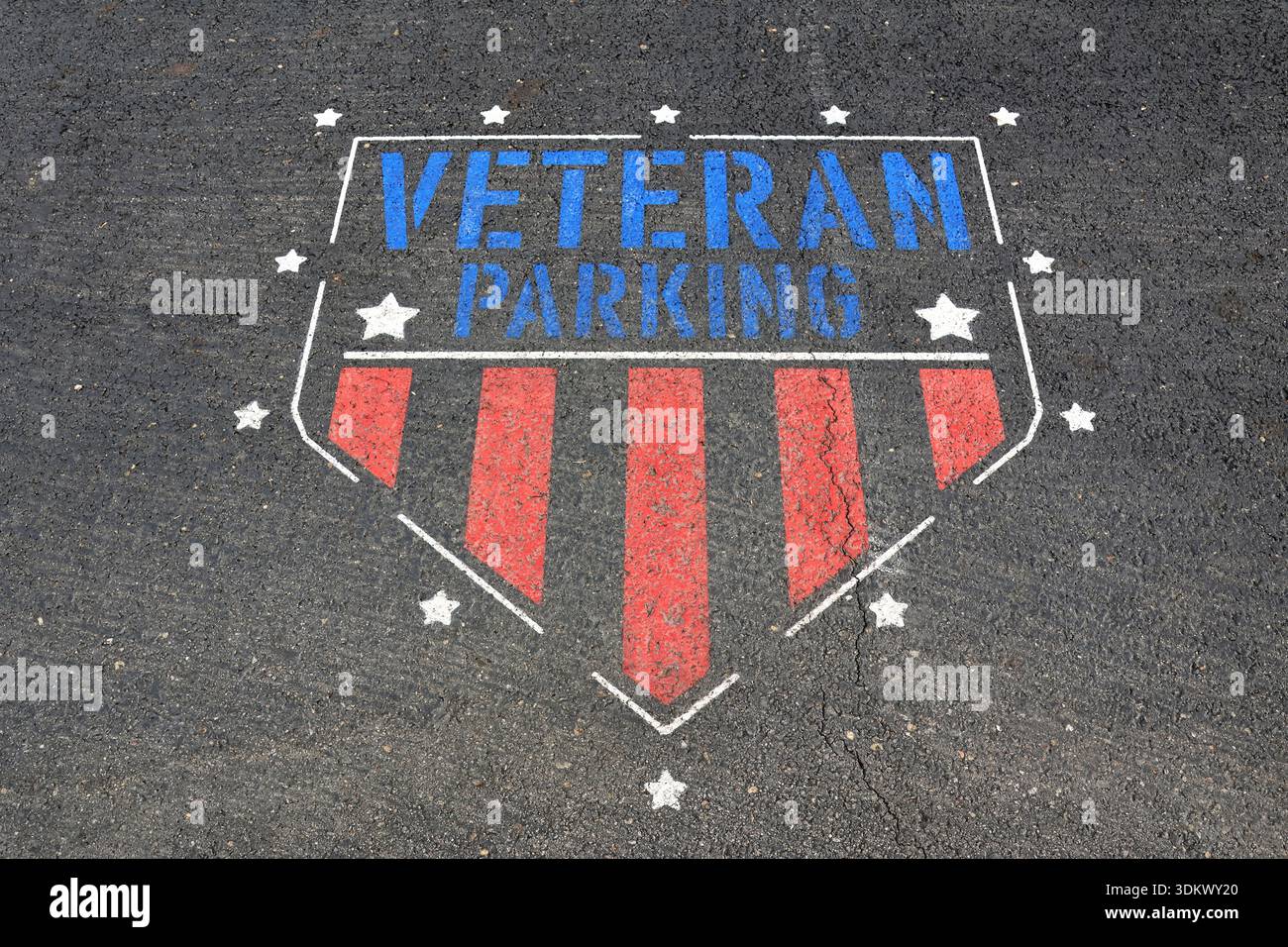 Veteran Parking Ground Marking sign Stock Photo - Alamy