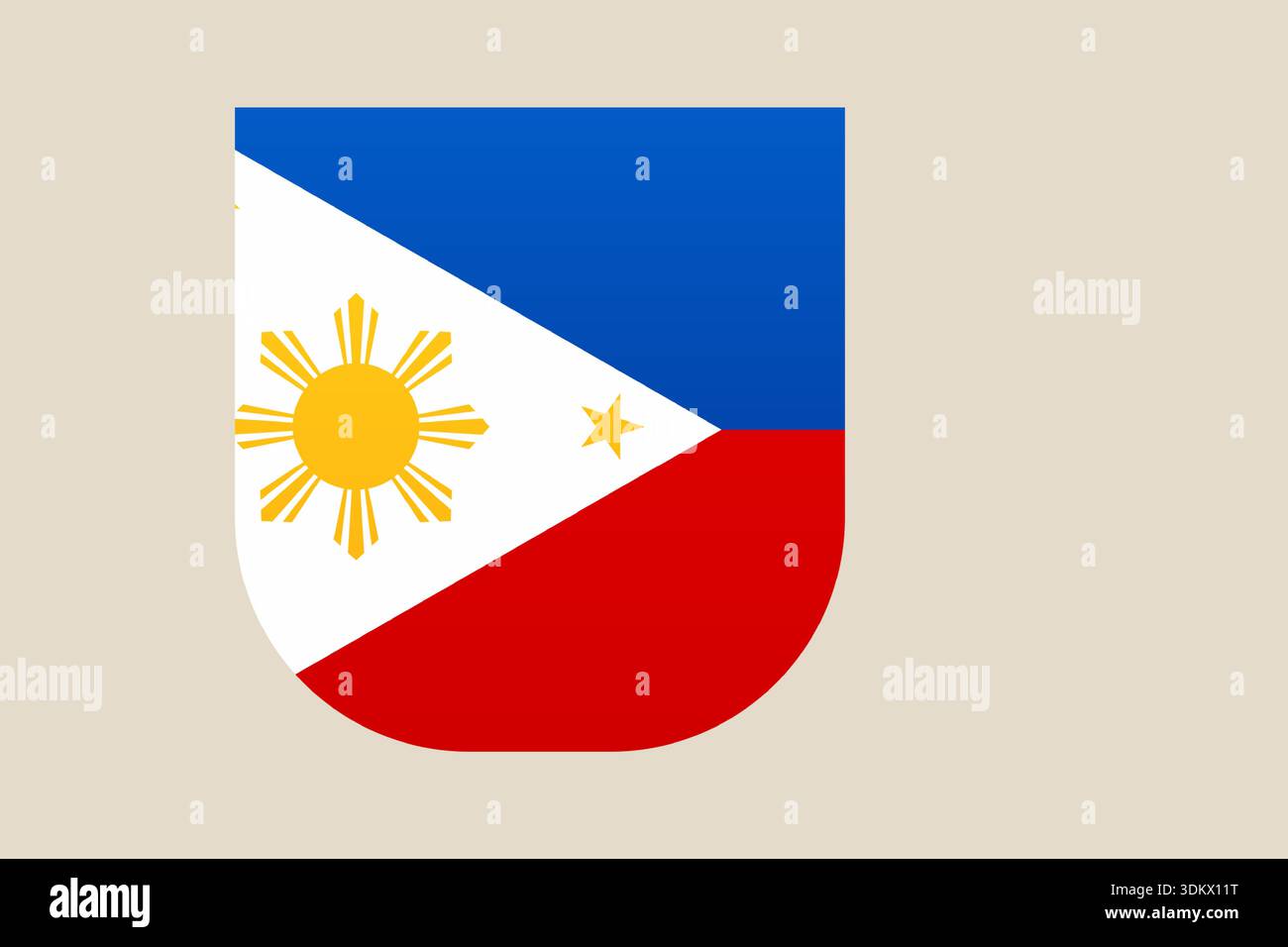 Philippines flag rendered as a modern shield icon for representing ...