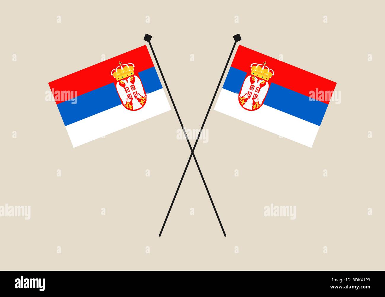 Two serbian national flags Stock Vector Images - Alamy