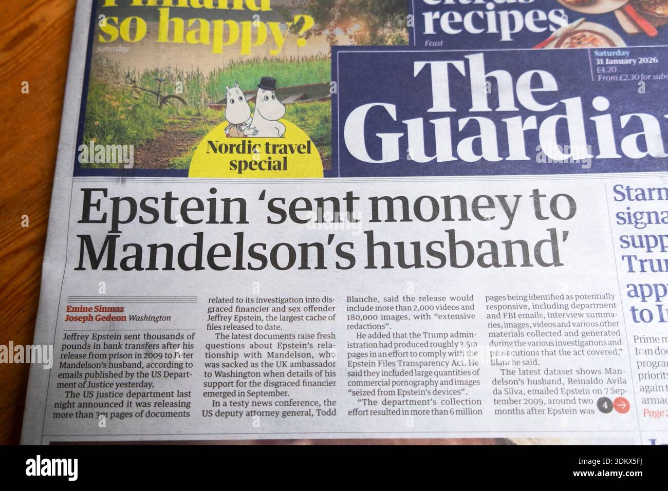 Jeffrey 'Epstein 'sent money to (Peter) Mandelson 's husband' 31 ...