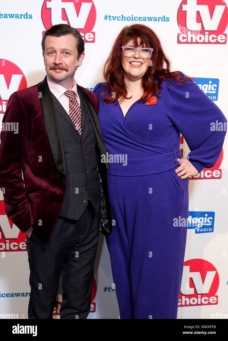 Thom Tuck (left) and Jenny Ryan attend the TV Choice Awards at the ...