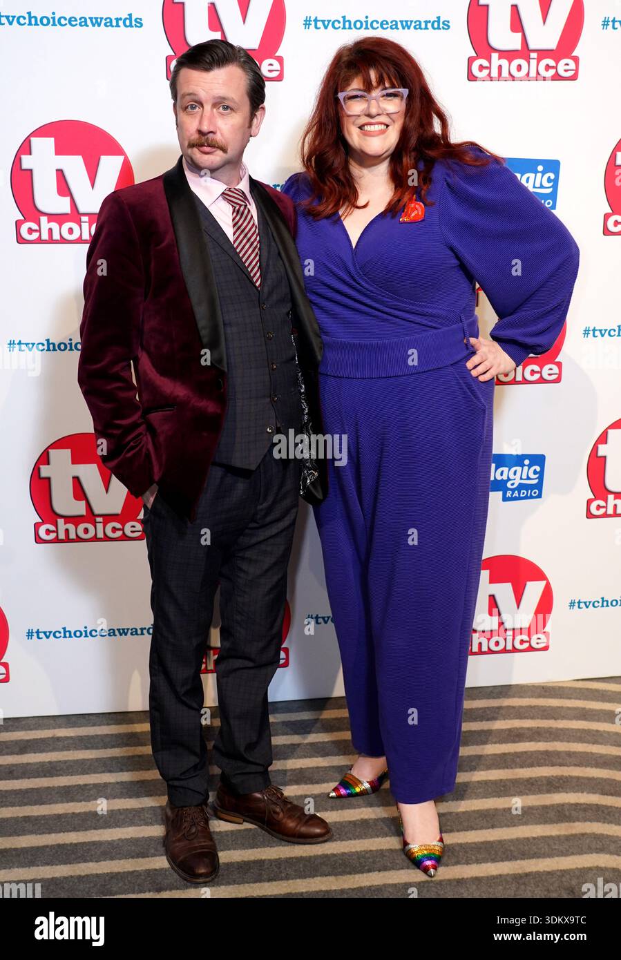 Thom Tuck (left) and Jenny Ryan attend the TV Choice Awards at the ...