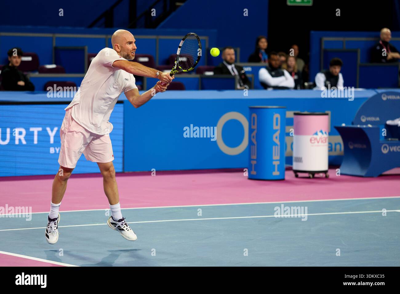 Adrian MANNARINO of France during the Day 2 of the Open Occitanie on ...