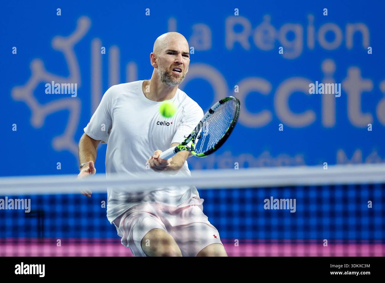 Adrian MANNARINO of France during the Day 2 of the Open Occitanie on ...