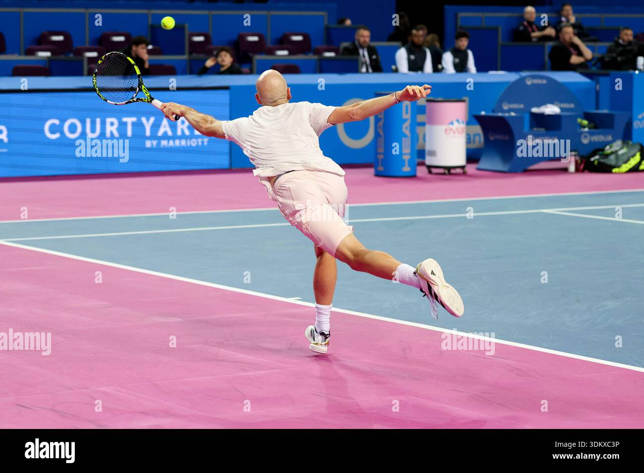 Adrian MANNARINO of France during the Day 2 of the Open Occitanie on ...