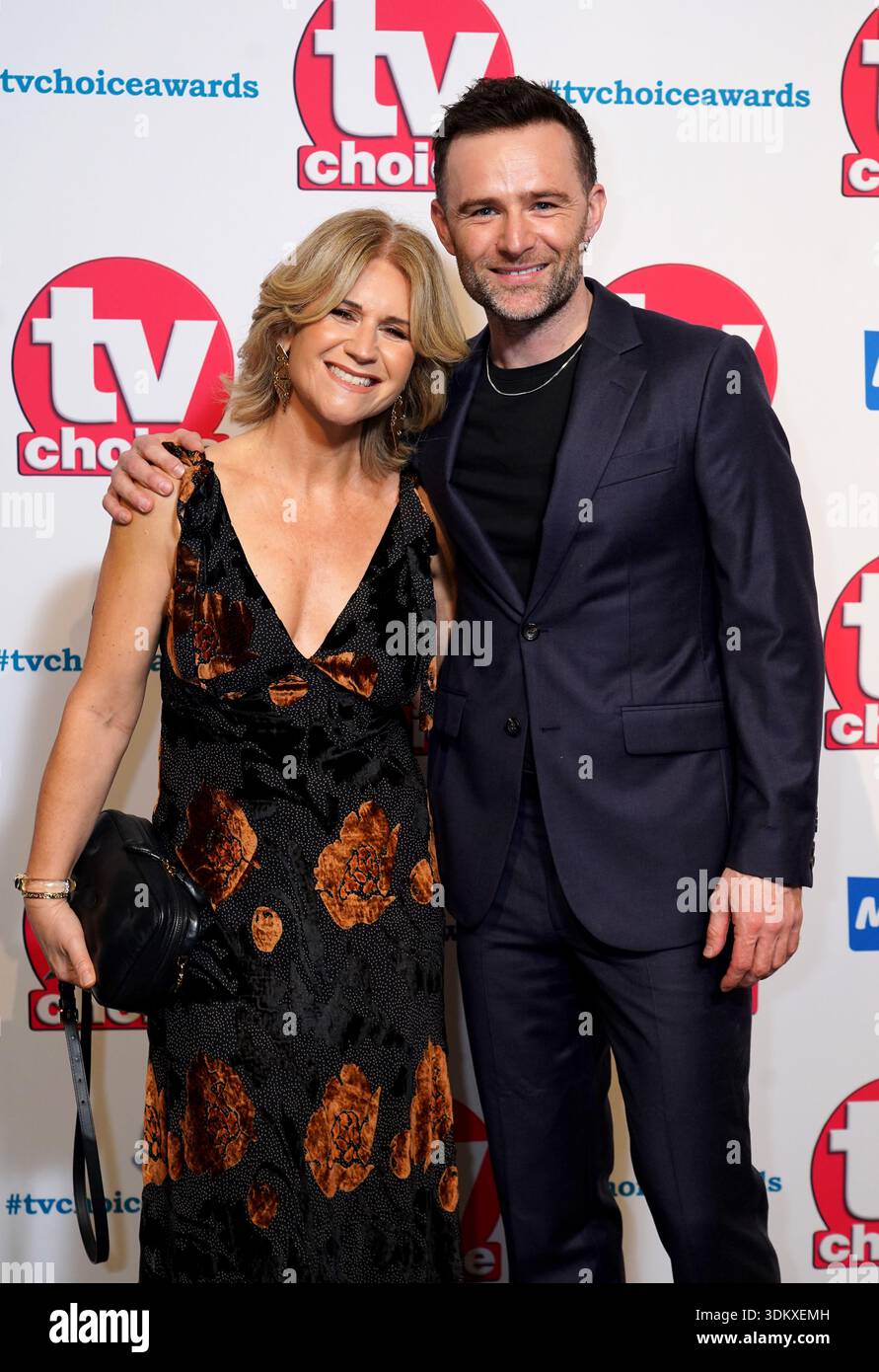 Harriet Scott (left) and Harry Judd attend the TV Choice Awards at the ...