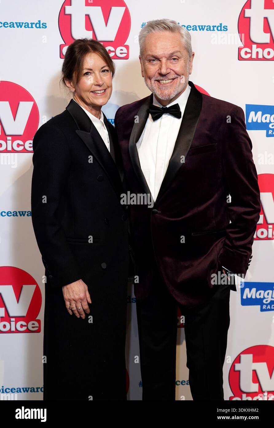 Anne-Marie Conley (left) and Brian Conley attends the TV Choice Awards ...