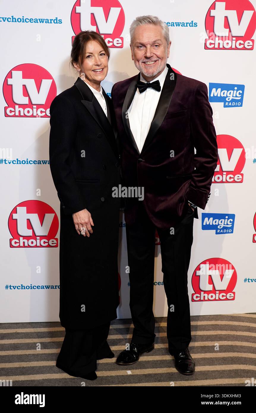 Anne-Marie Conley (left) and Brian Conley attends the TV Choice Awards ...