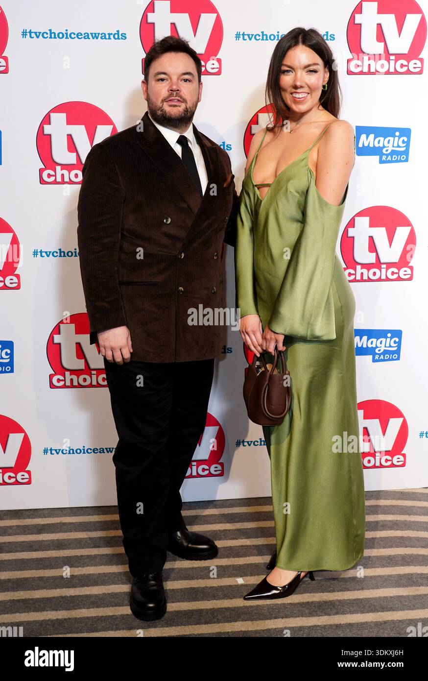Lloyd Griffith (left) and guest attend the TV Choice Awards at the ...