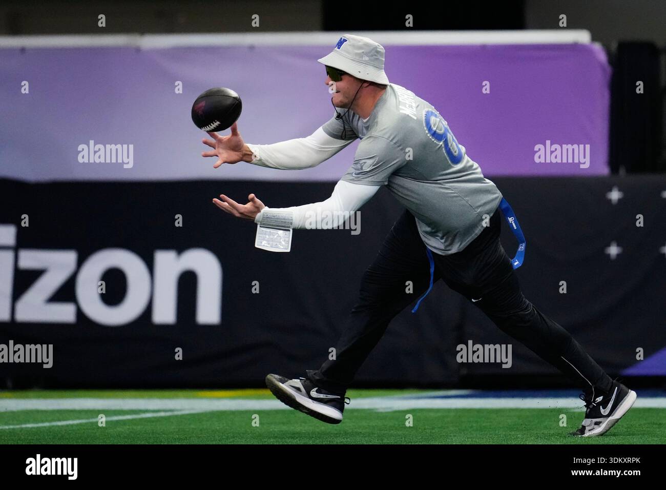 NFC tight end Trey McBride (85), of the Arizona Cardinals, catches the ...