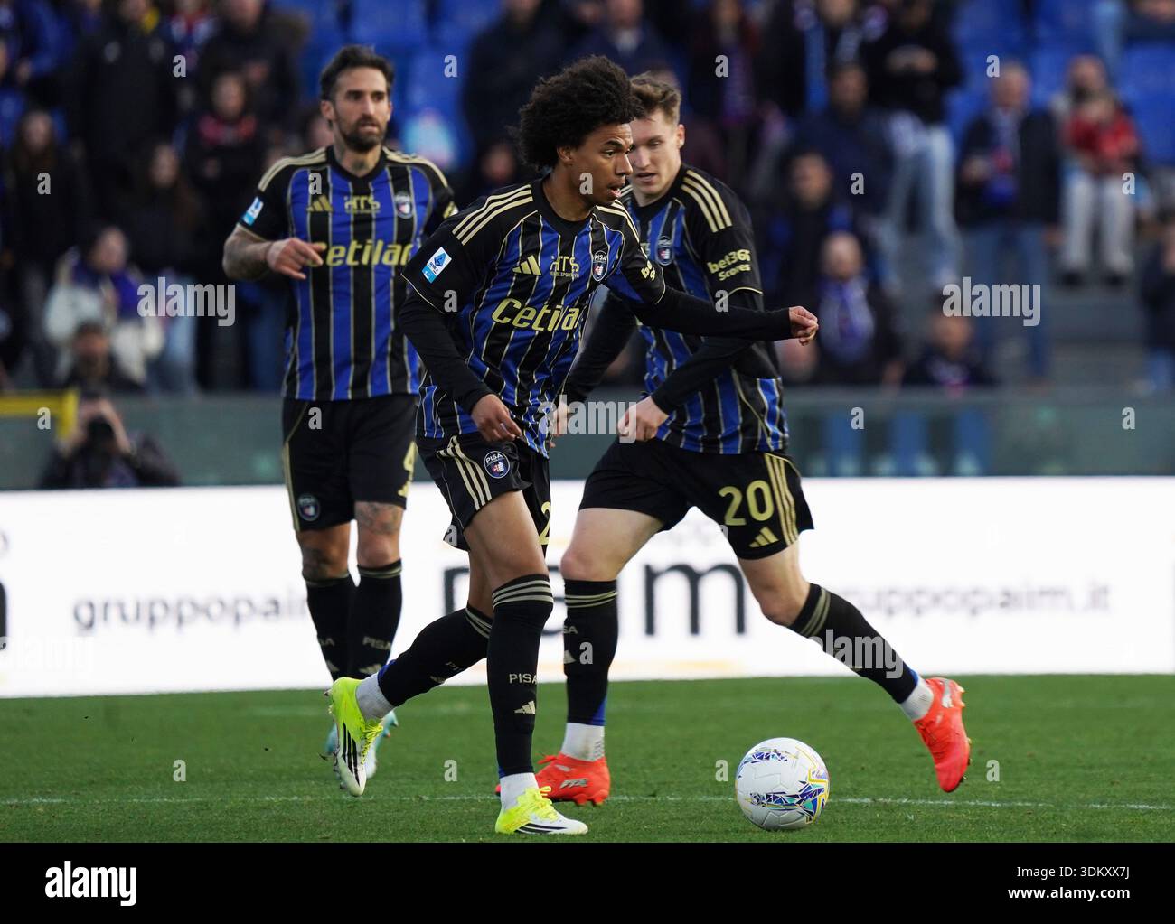 Pisa's Calvin Steng ....During the Serie A soccer match between Pisa ...